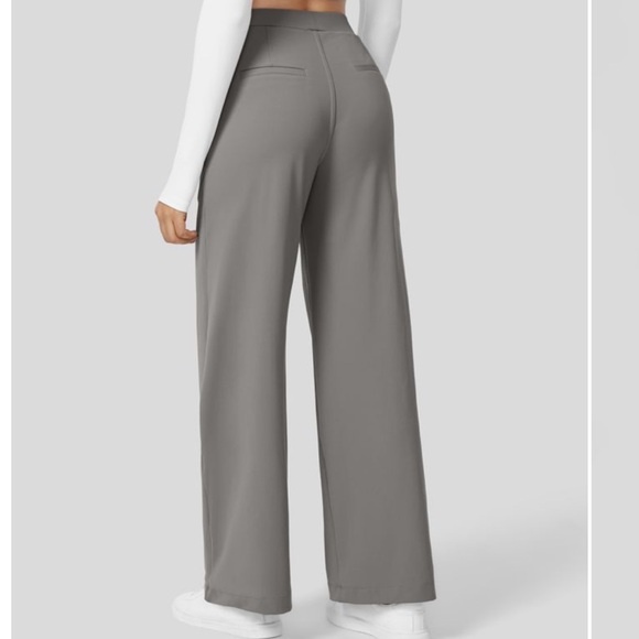 HALARA | Pants & Jumpsuits | Halara High Waisted Straight Leg Grey Work ...